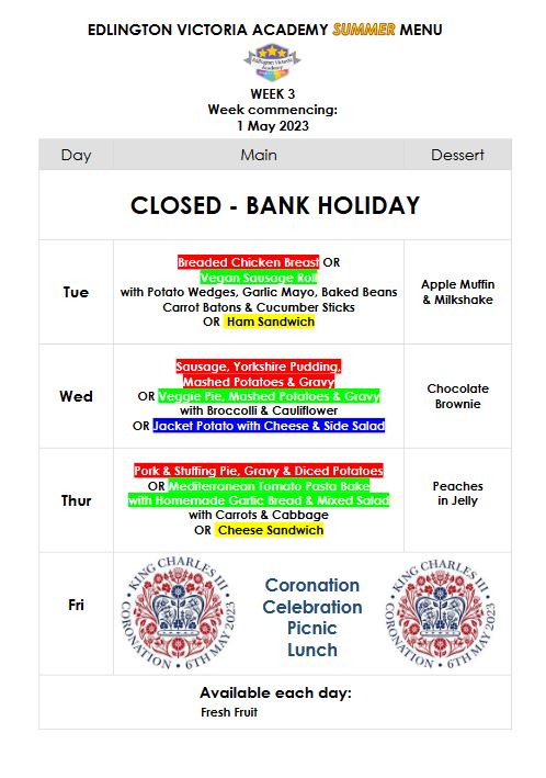 edlington Victoria academy exceed learning partnership | school meals